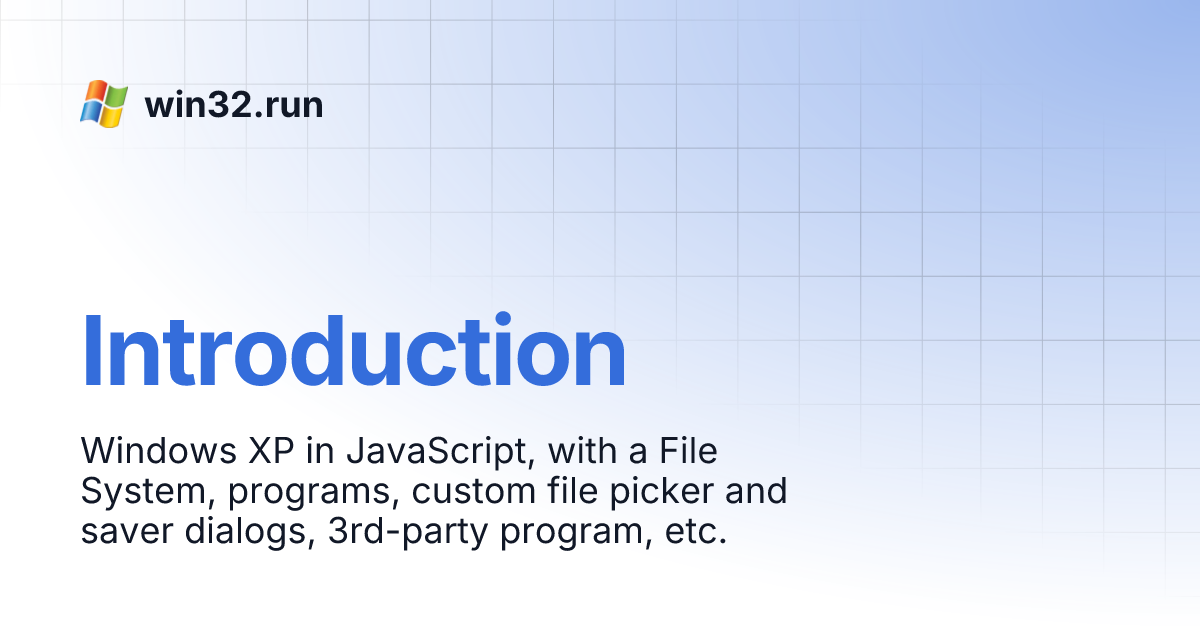 Introduction | win32.run